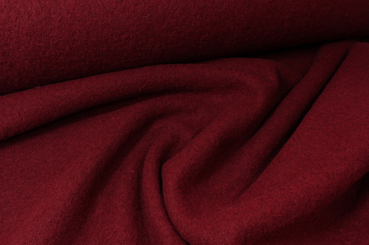Wollwalk - weinrot | Jerseymutti - Stoffe online kaufen