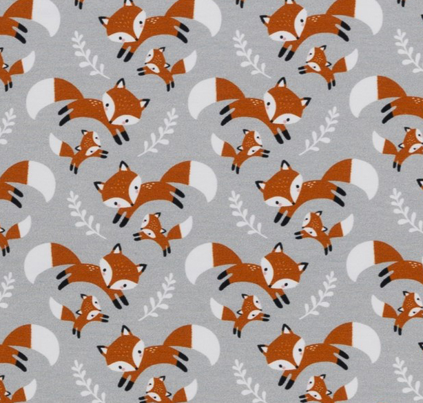BW-Jersey “Fuchsfamilie” – #hellgrau (SWAFING) – Jerseymutti – Stoffe ...