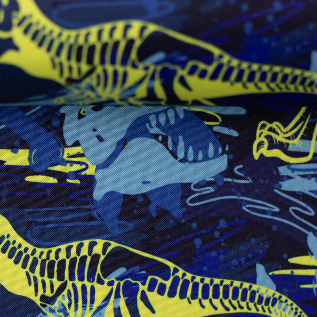 NANO-Softshell “Dinos” – #blau (Swafing) – Jerseymutti – Stoffe und ...